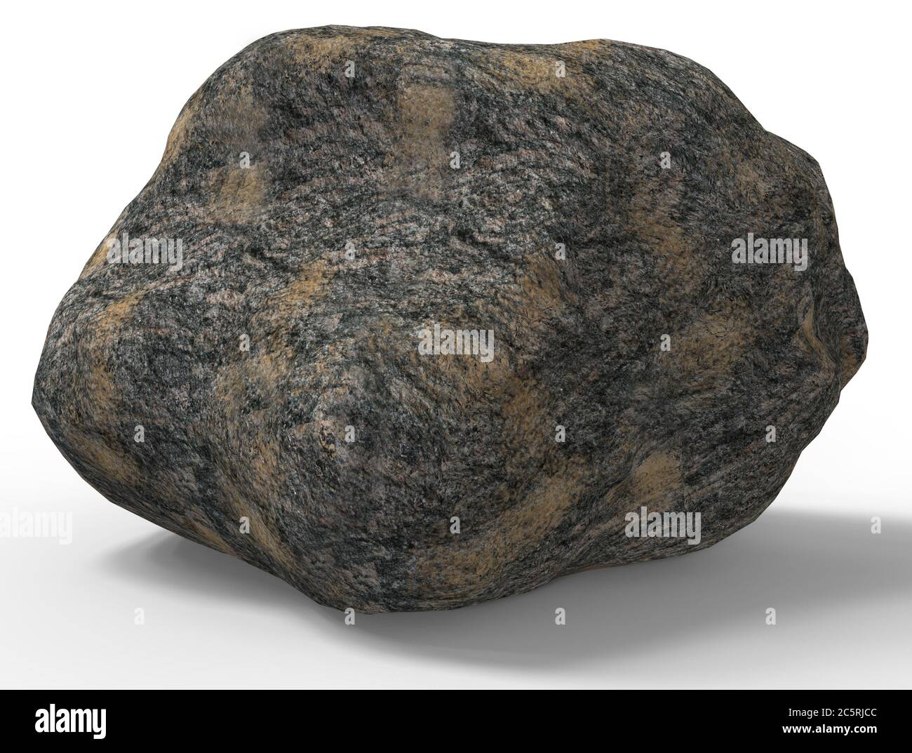 3d render of rock stone isolated on white Stock Photo - Alamy