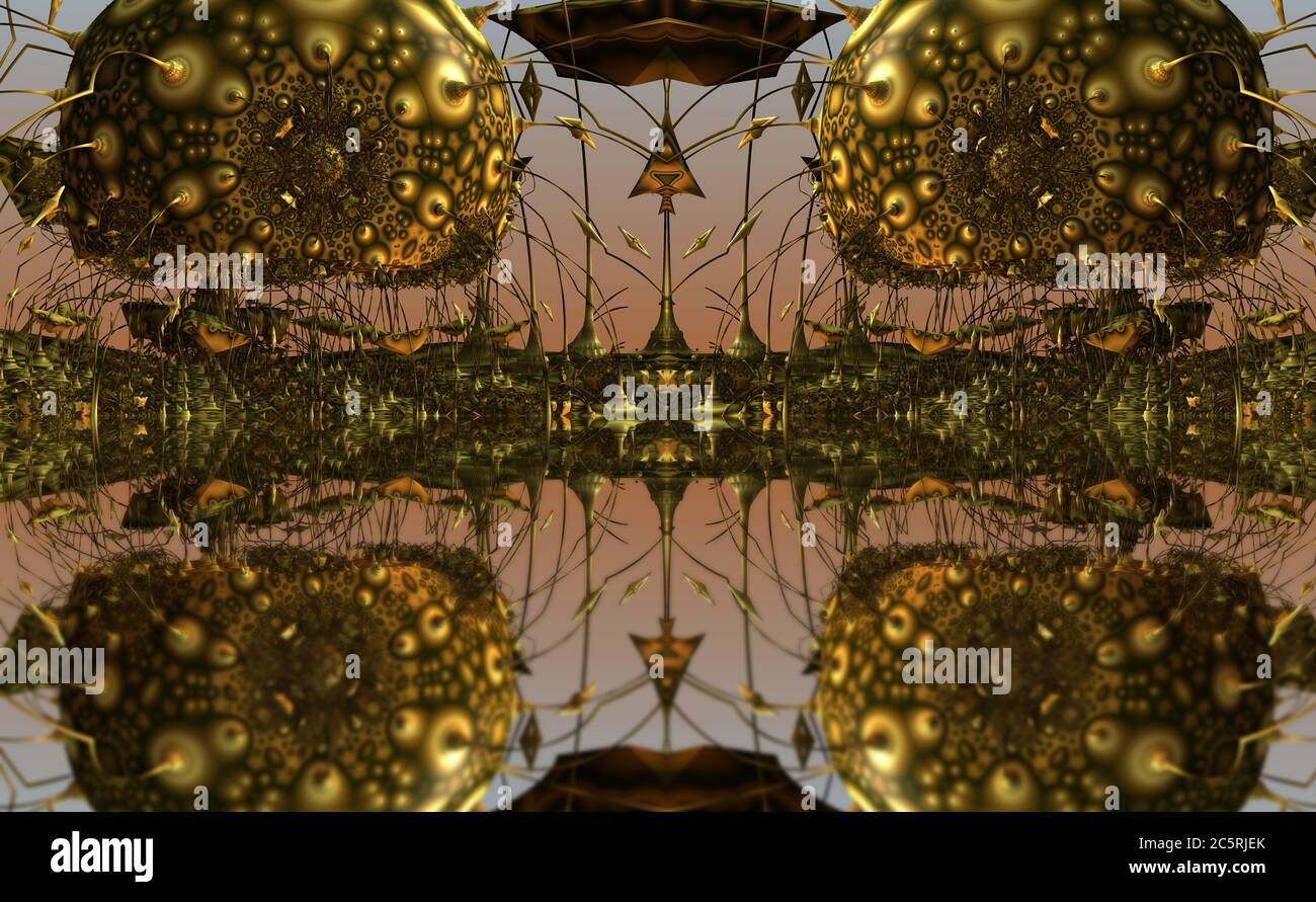 3d illustration of abstract geometric composition ,digital art works ...