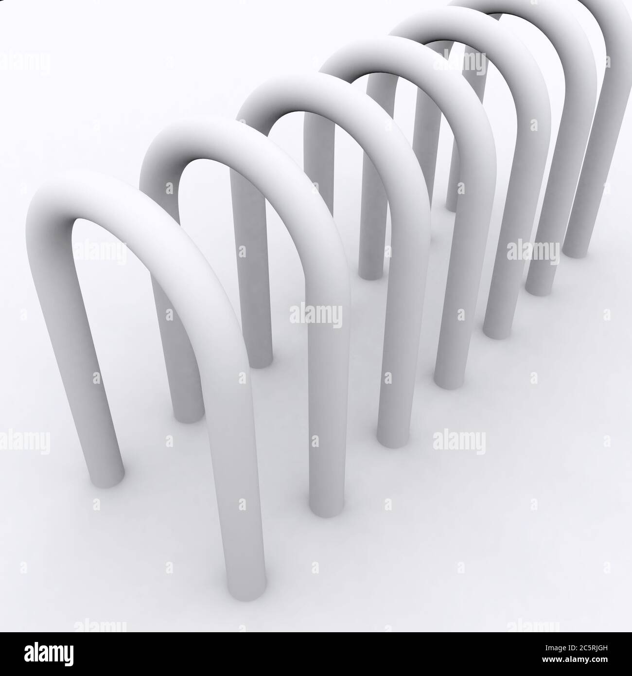 3d Rendering of White Arch Construction. Abstract Architecture ...