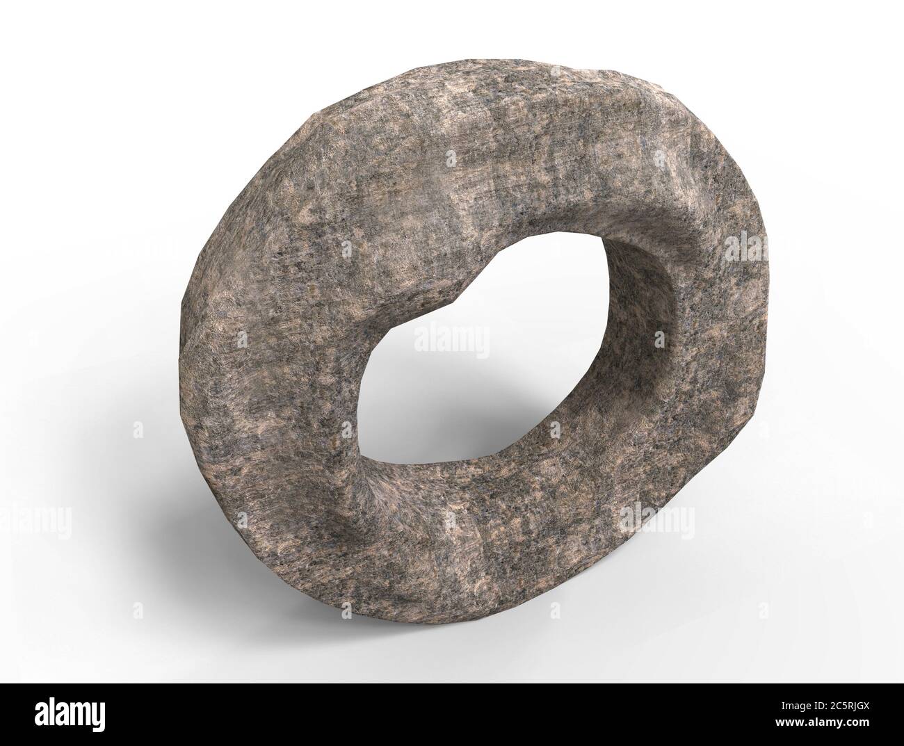3d render of stone wheel isolated on white background Stock Photo - Alamy