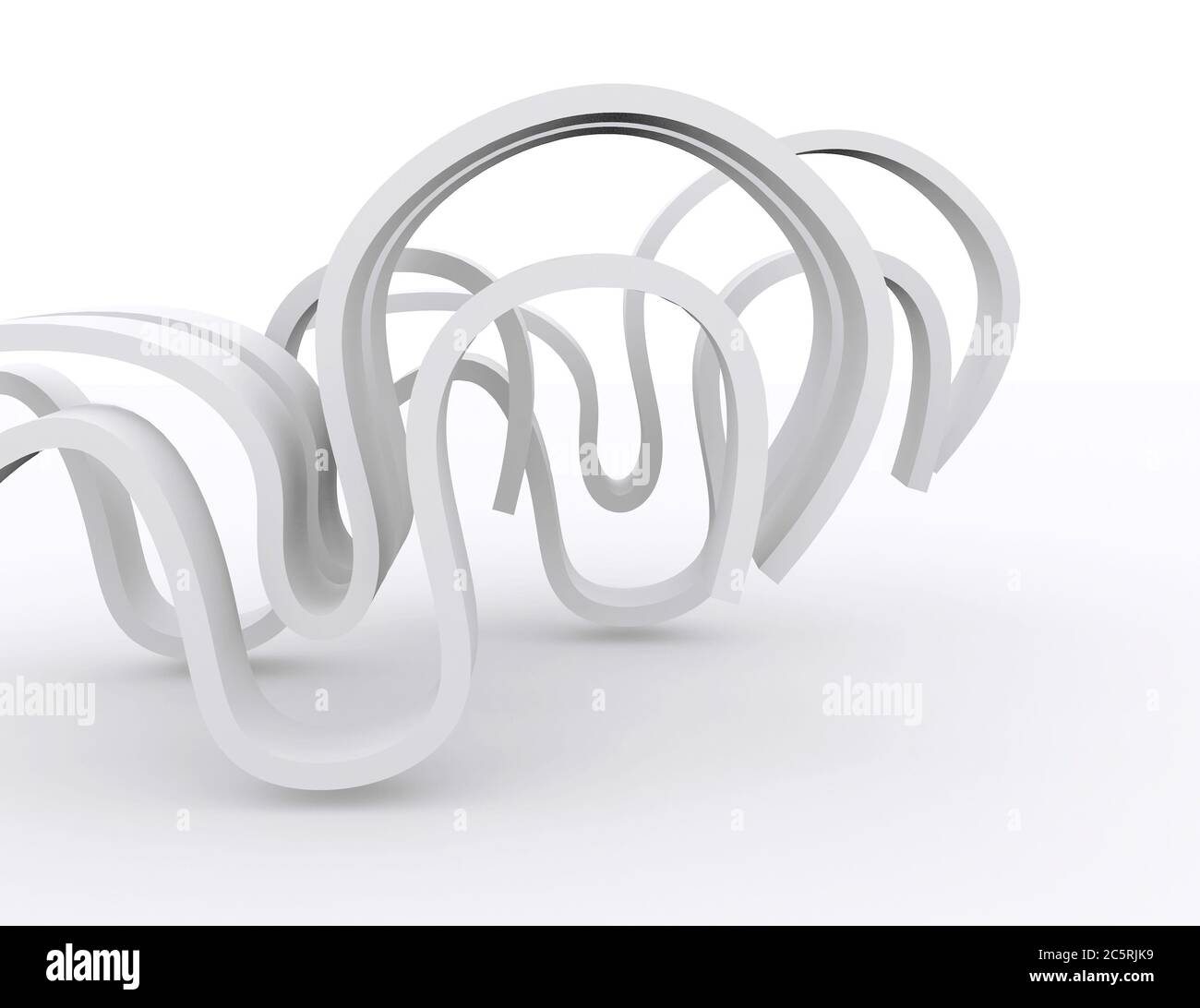 3d Rendering of White Arch Construction. Abstract Architecture ...
