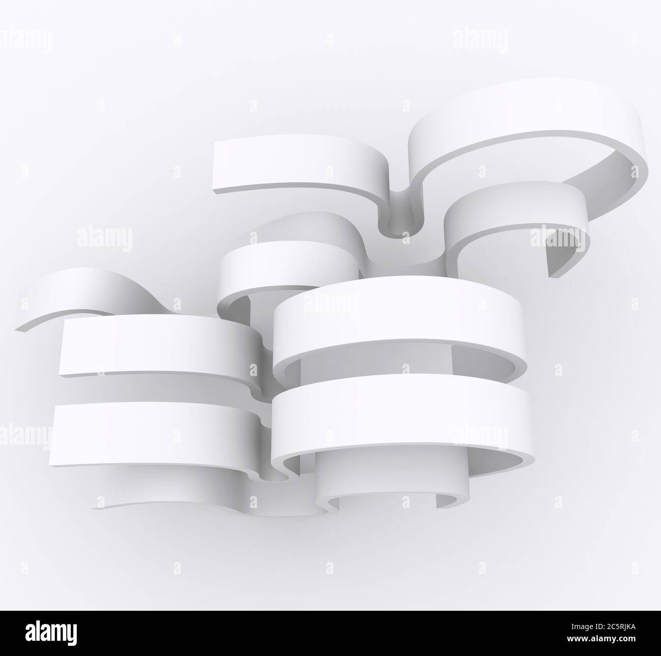 3d Rendering of White Arch Construction. Abstract Architecture ...