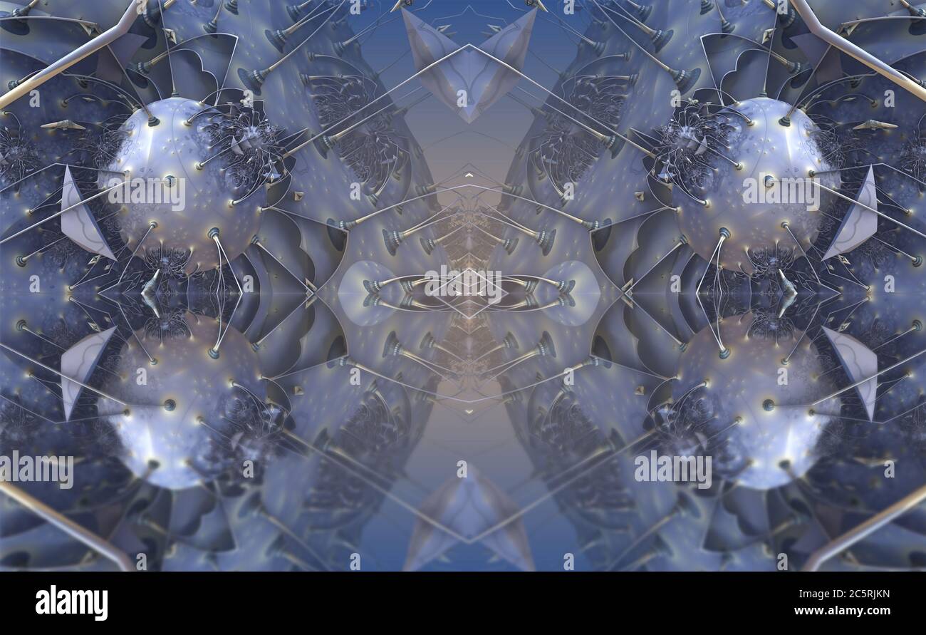 3d illustration of abstract geometric composition ,digital art works ...