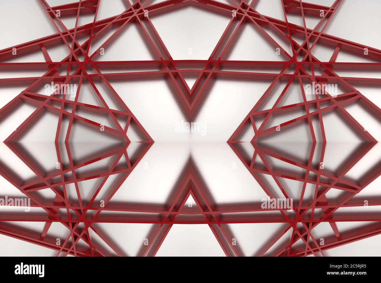 3d render of red chaos mesh isolated on white background Stock Photo ...
