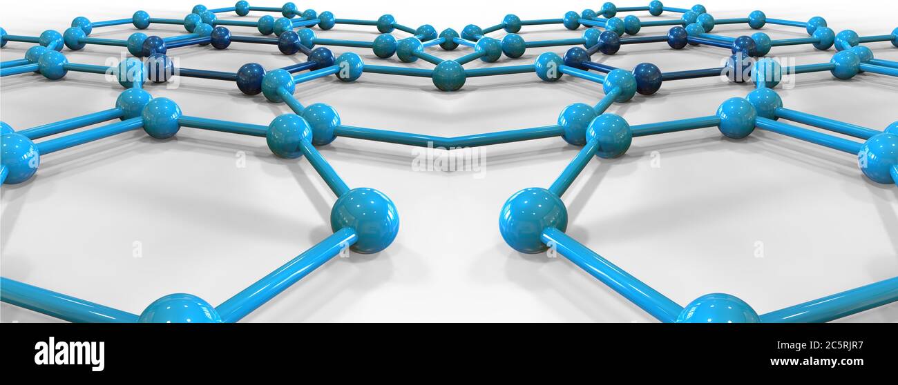 3d render illustration of molecular mesh structure isolated on white ...