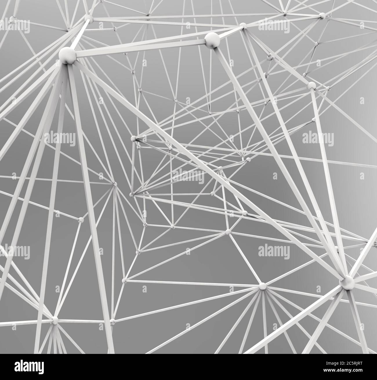 3d render illustration of molecular mesh structure on gradient ...