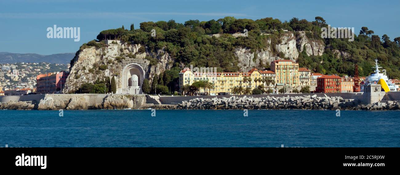 Architecture along Promenade des Anglais. It is a symbol of the Cote d ...