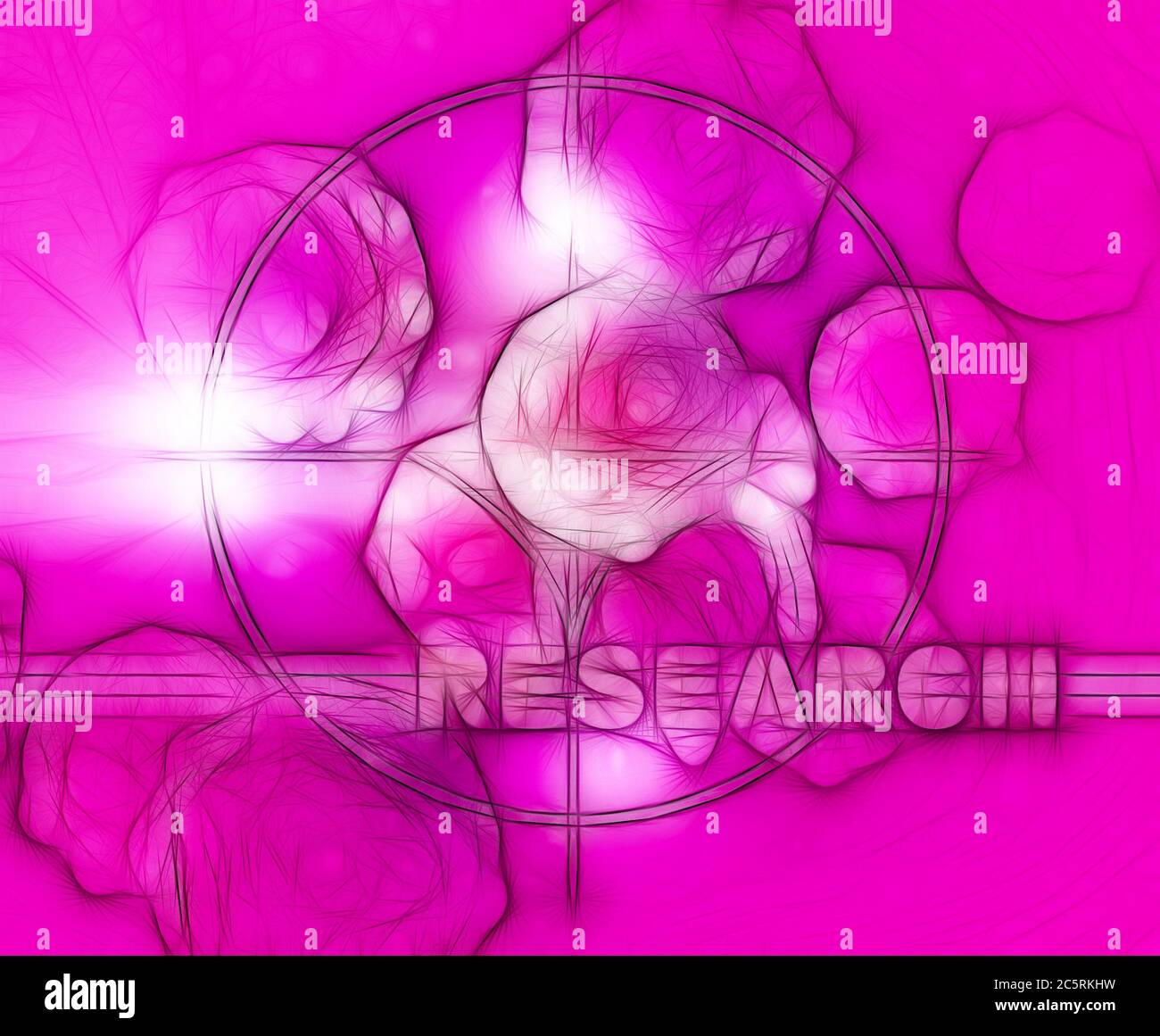 word RESEARCH writing on background with cancer cell image Stock Photo ...