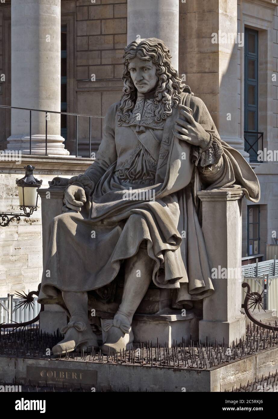Statue of Palais Bourbon (1724) - palace located on left bank of Seine ...