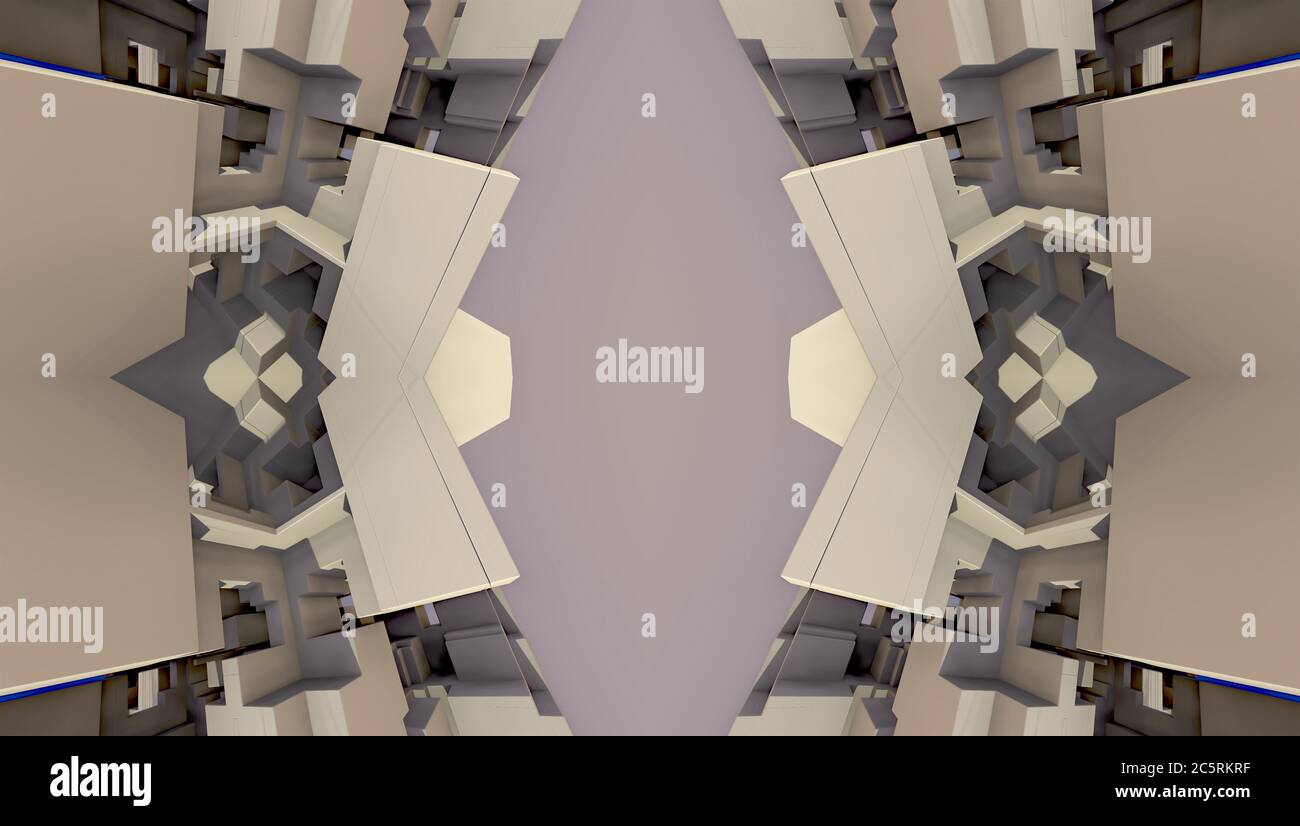 3d illustration of abstract geometric composition ,digital art works ...