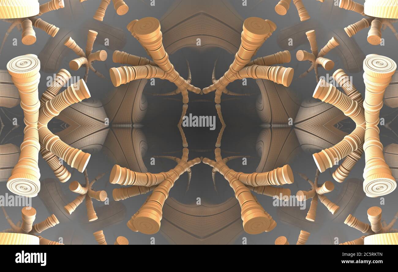 3d illustration of abstract geometric composition ,digital art works ...