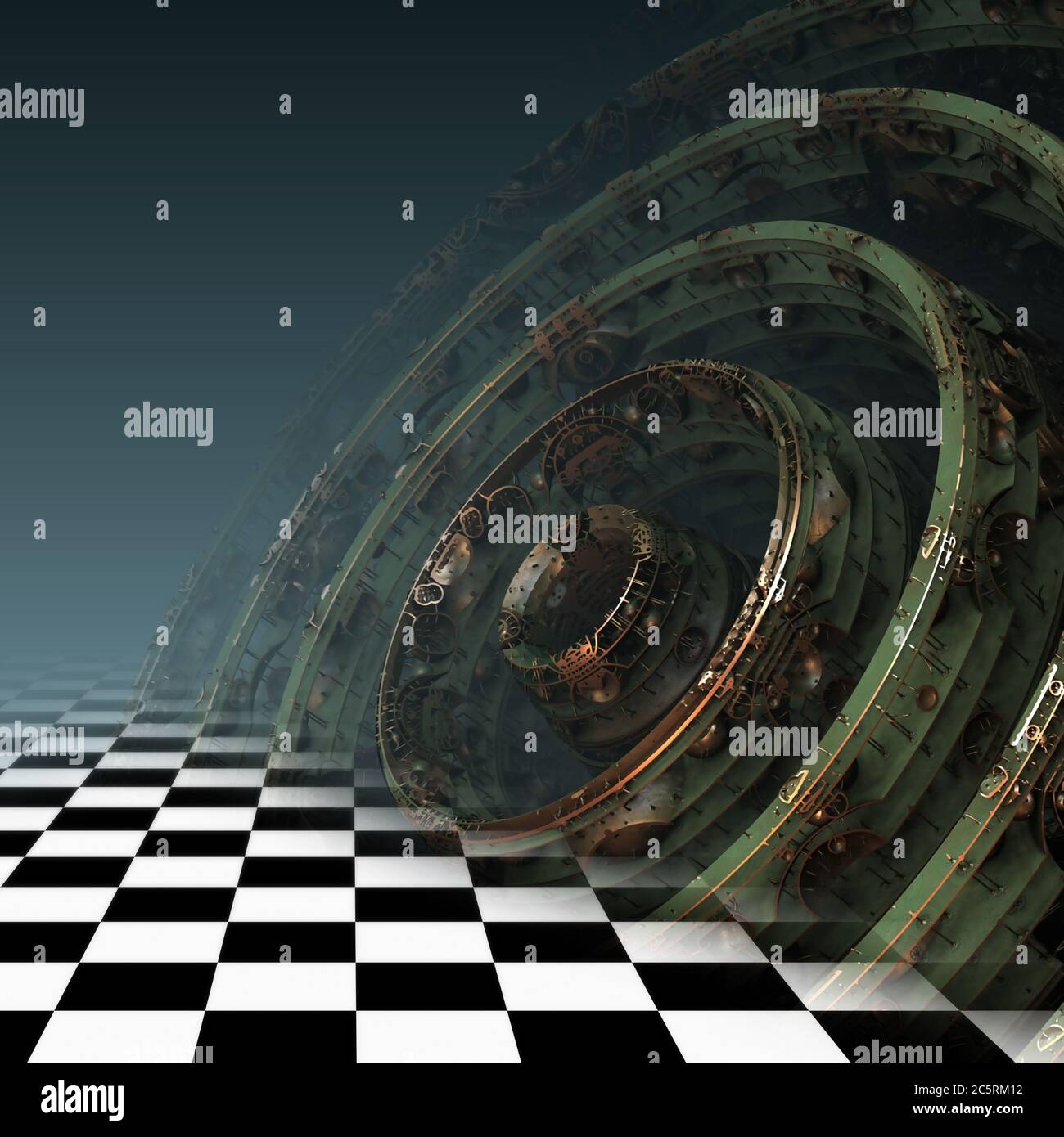 3d illustration of abstract geometric composition ,digital art works ...
