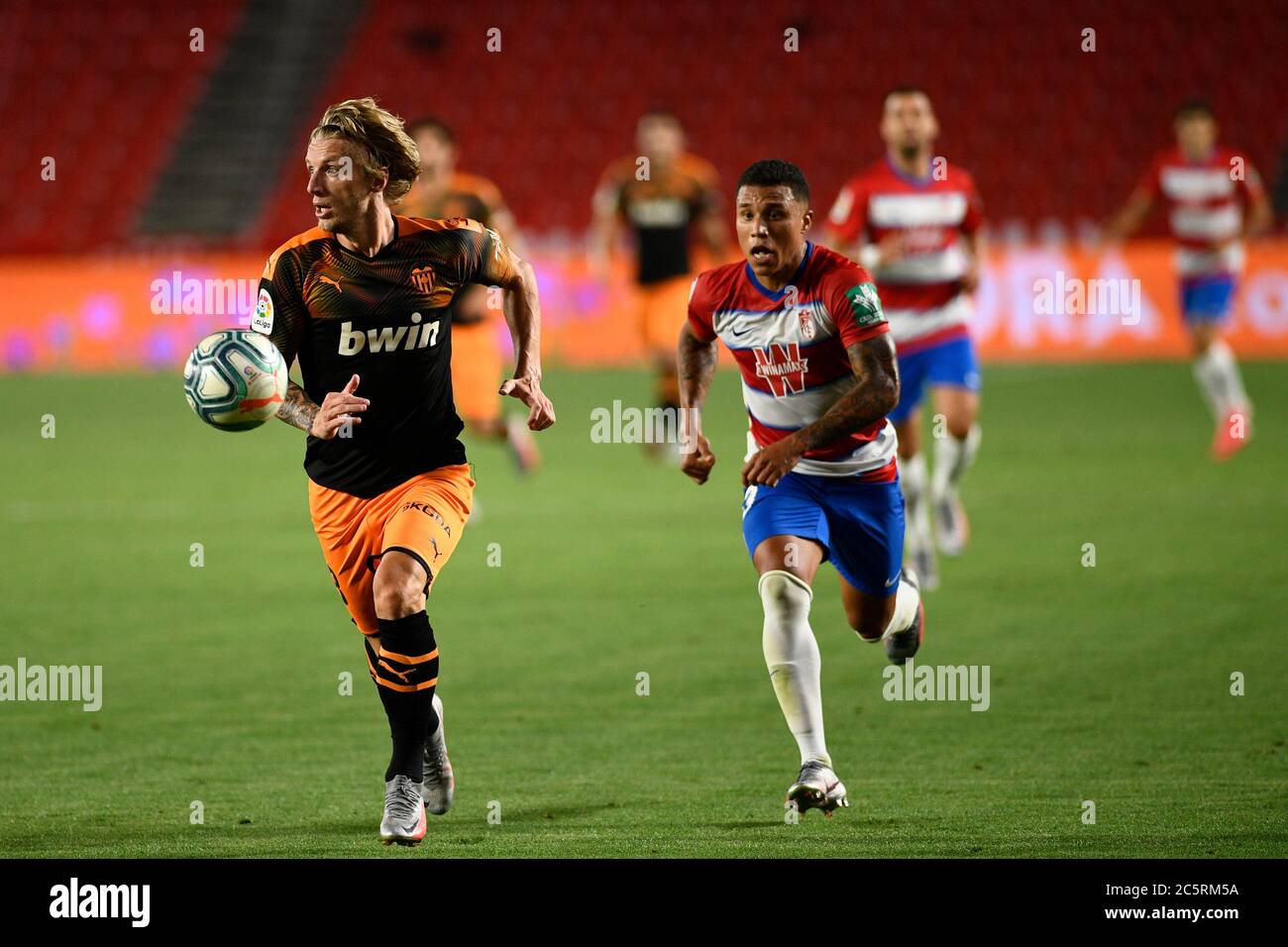 Granada, Spain. 04th July, 2020. Valencia Fc player Daniel Wass and ...