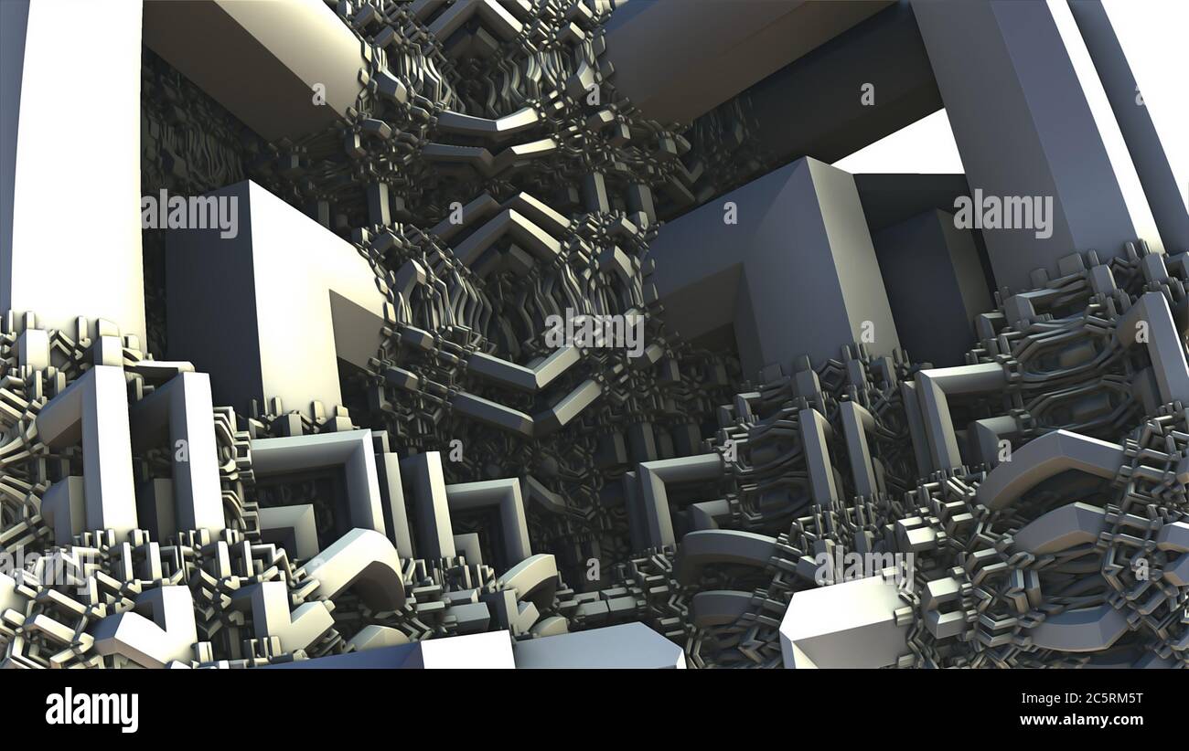 3d illustration of abstract geometric composition ,digital art works ...