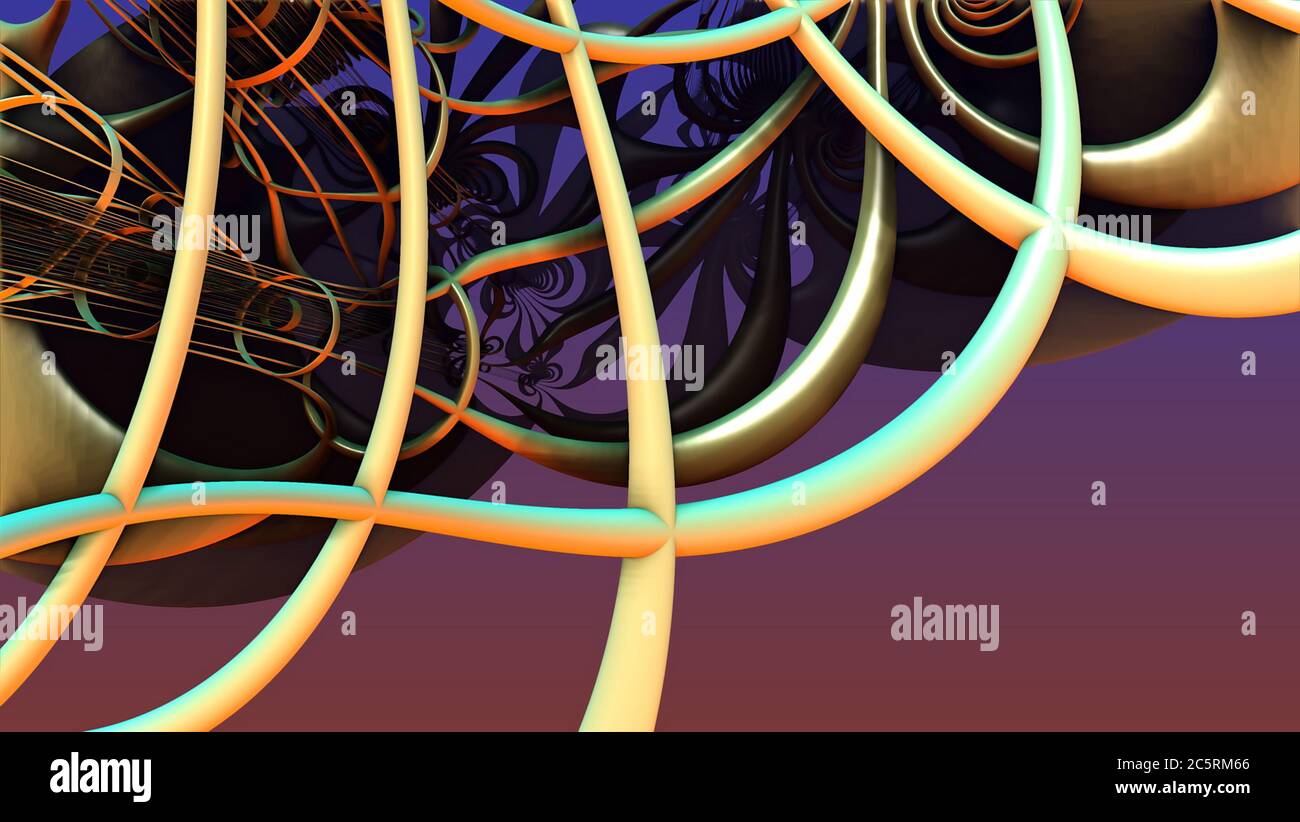 3d illustration of abstract geometric composition ,digital art works ...
