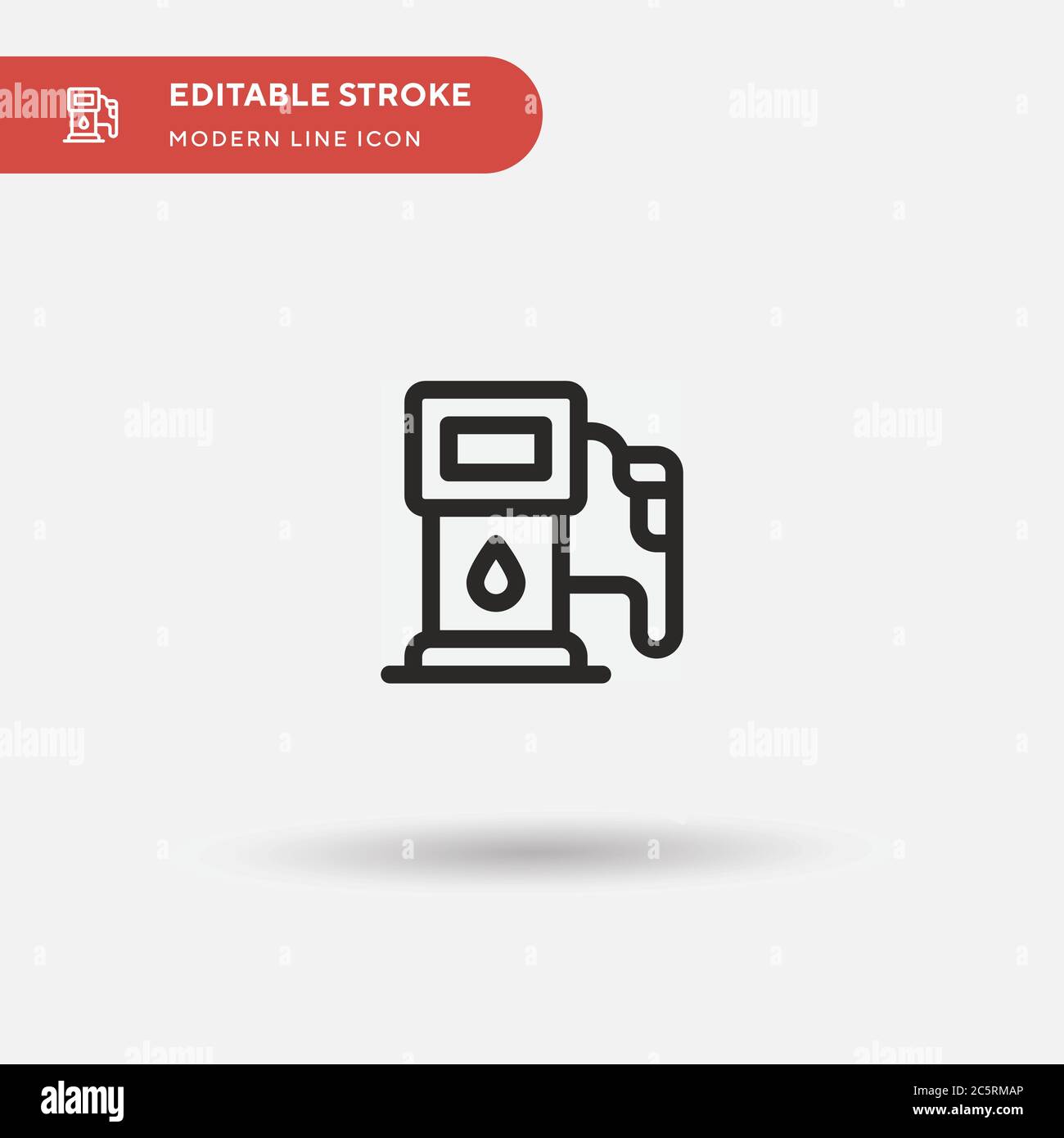 Gas Pump Simple vector icon. Illustration symbol design template for ...