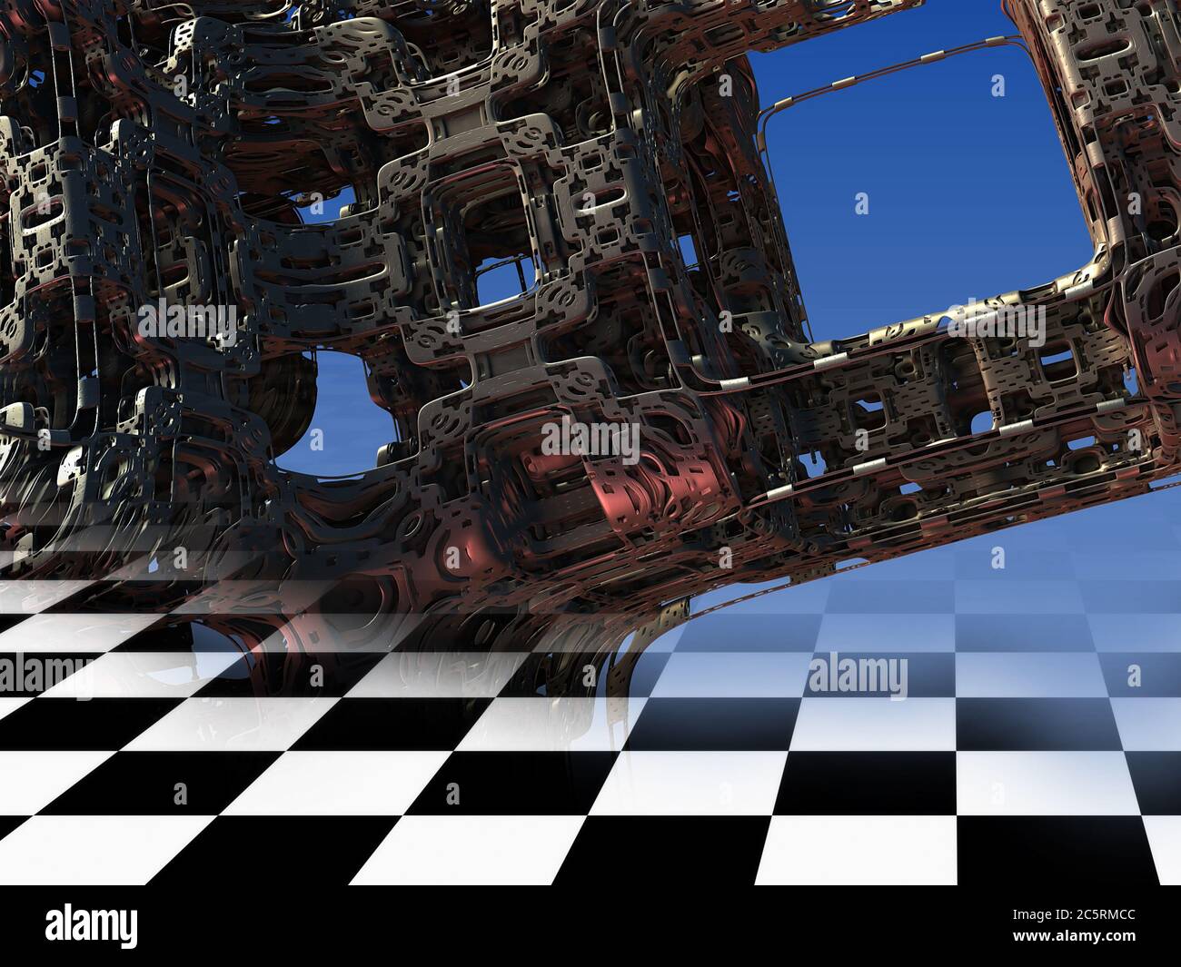 3d illustration of abstract geometric composition ,digital art works ...