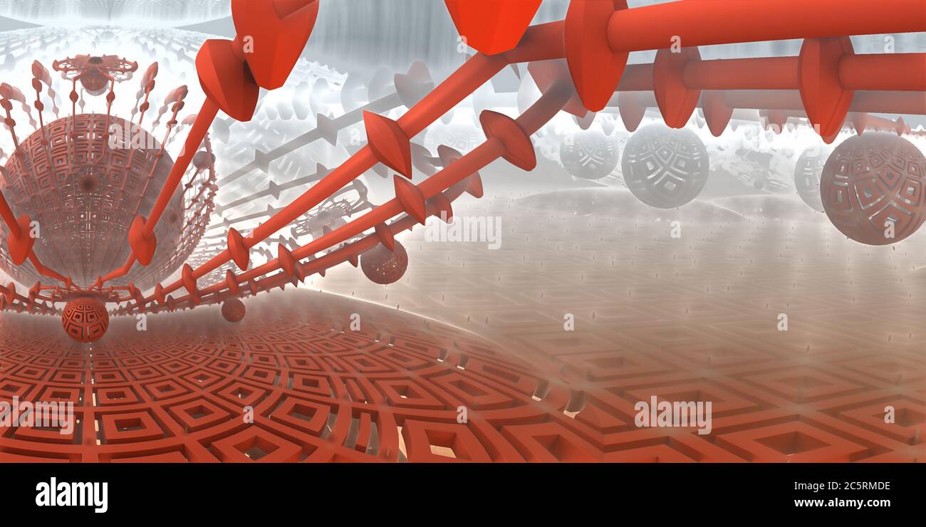 3d illustration of abstract geometric composition ,digital art works ...