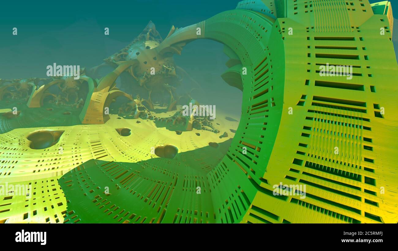 3d illustration of abstract geometric composition ,digital art works ...