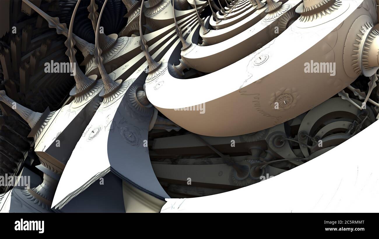 3d illustration of abstract geometric composition ,digital art works ...