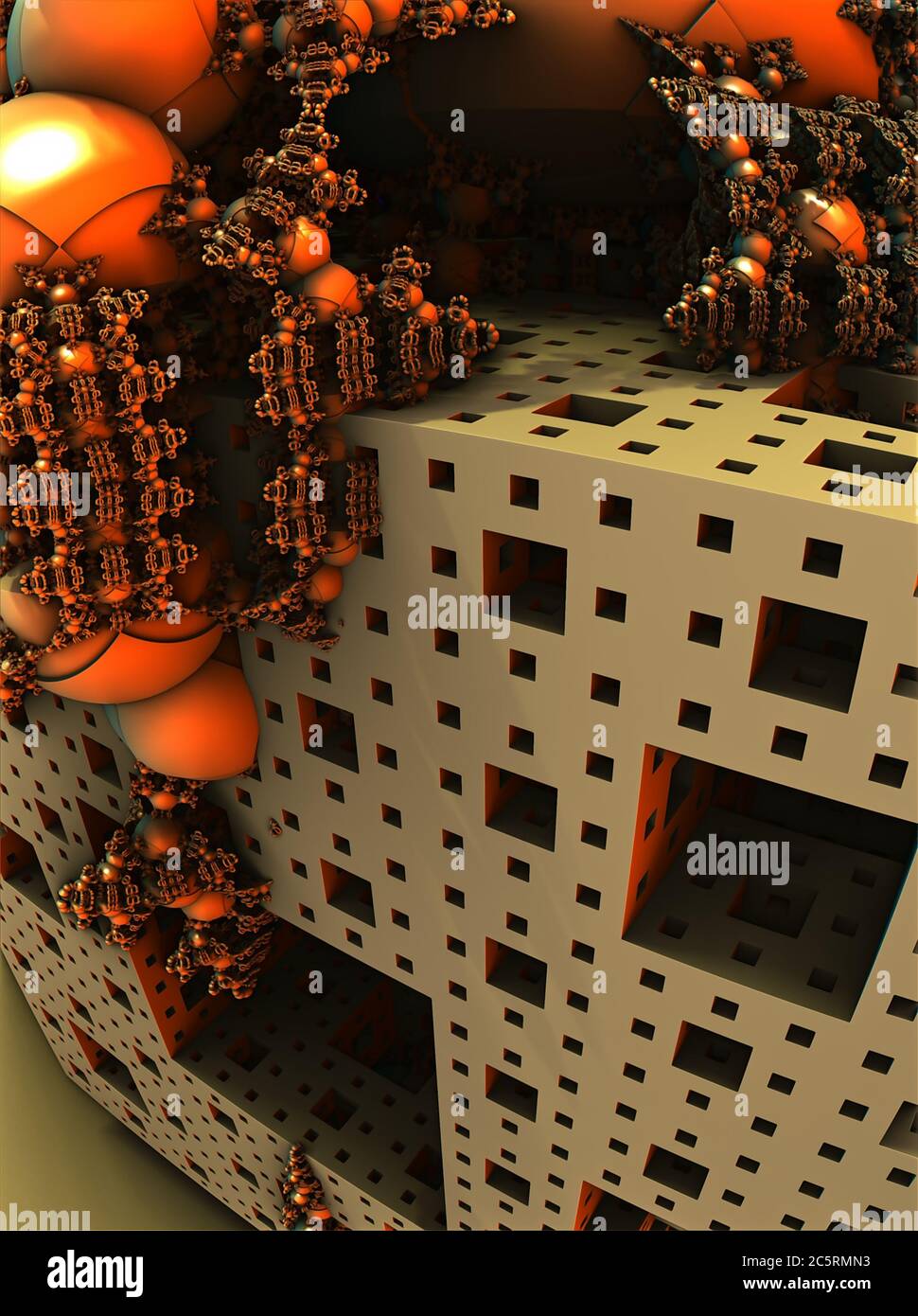 3d illustration of abstract geometric composition ,digital art works ...