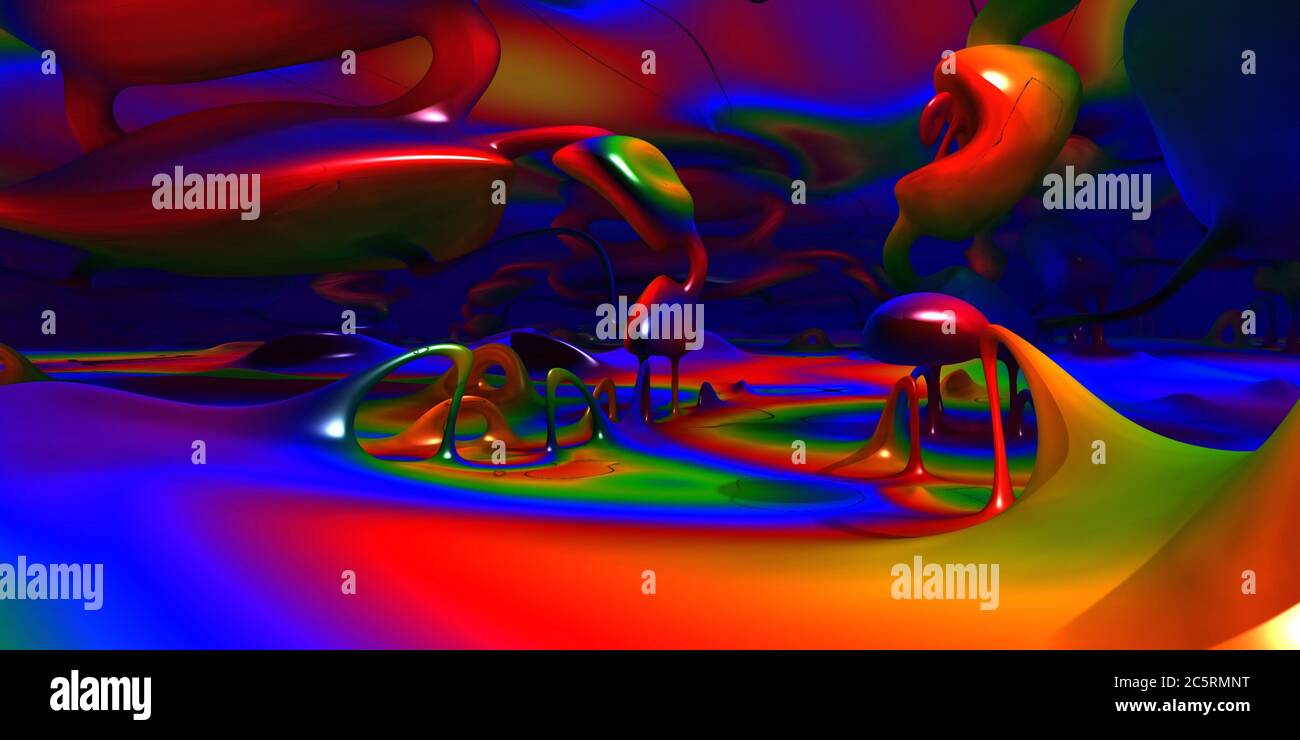 3d illustration of abstract geometric composition ,digital art works ...