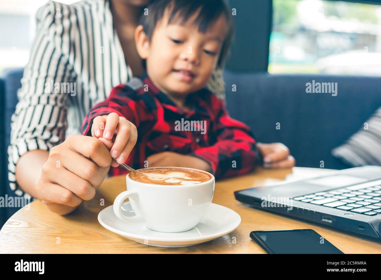 Child cafe notebook hi-res stock photography and images - Alamy