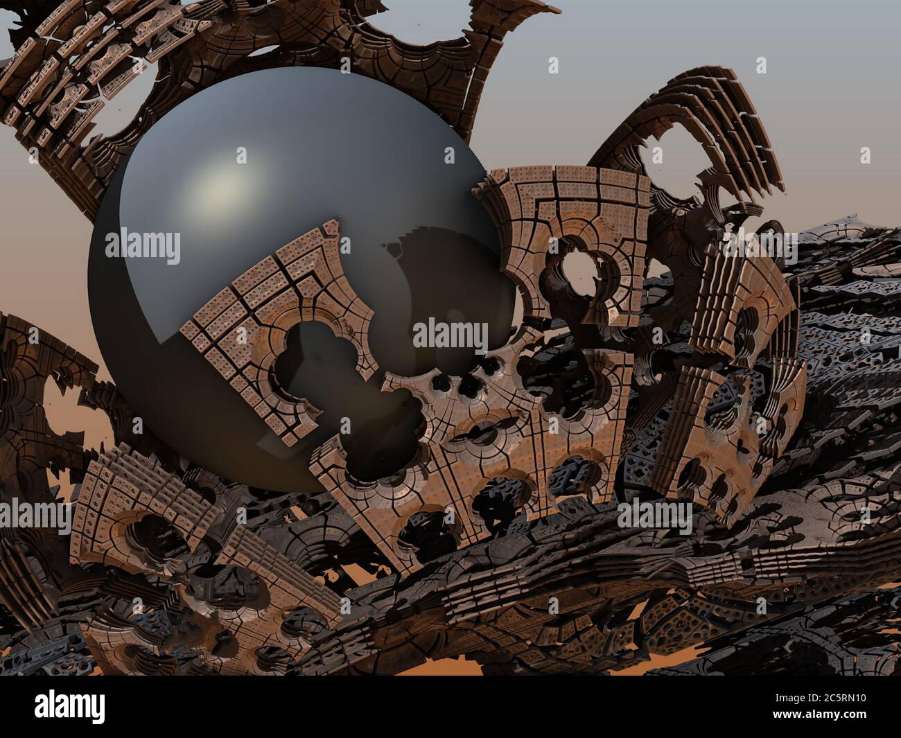 3d illustration of abstract geometric composition ,digital art works ...