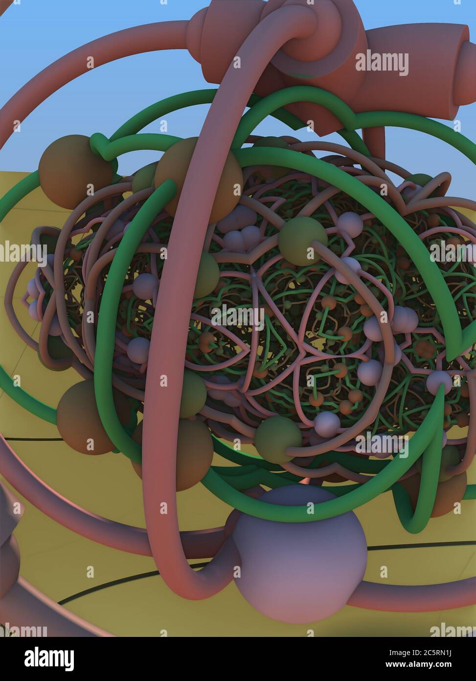 3d illustration of abstract geometric composition ,digital art works ...