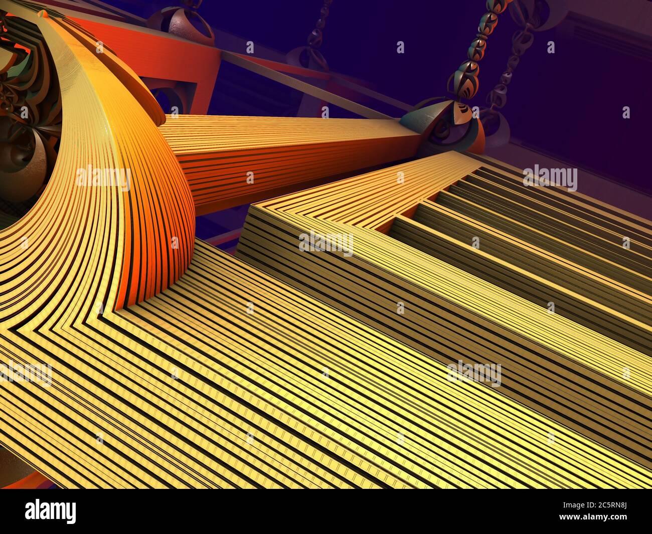 3d illustration of abstract geometric composition ,digital art works ...