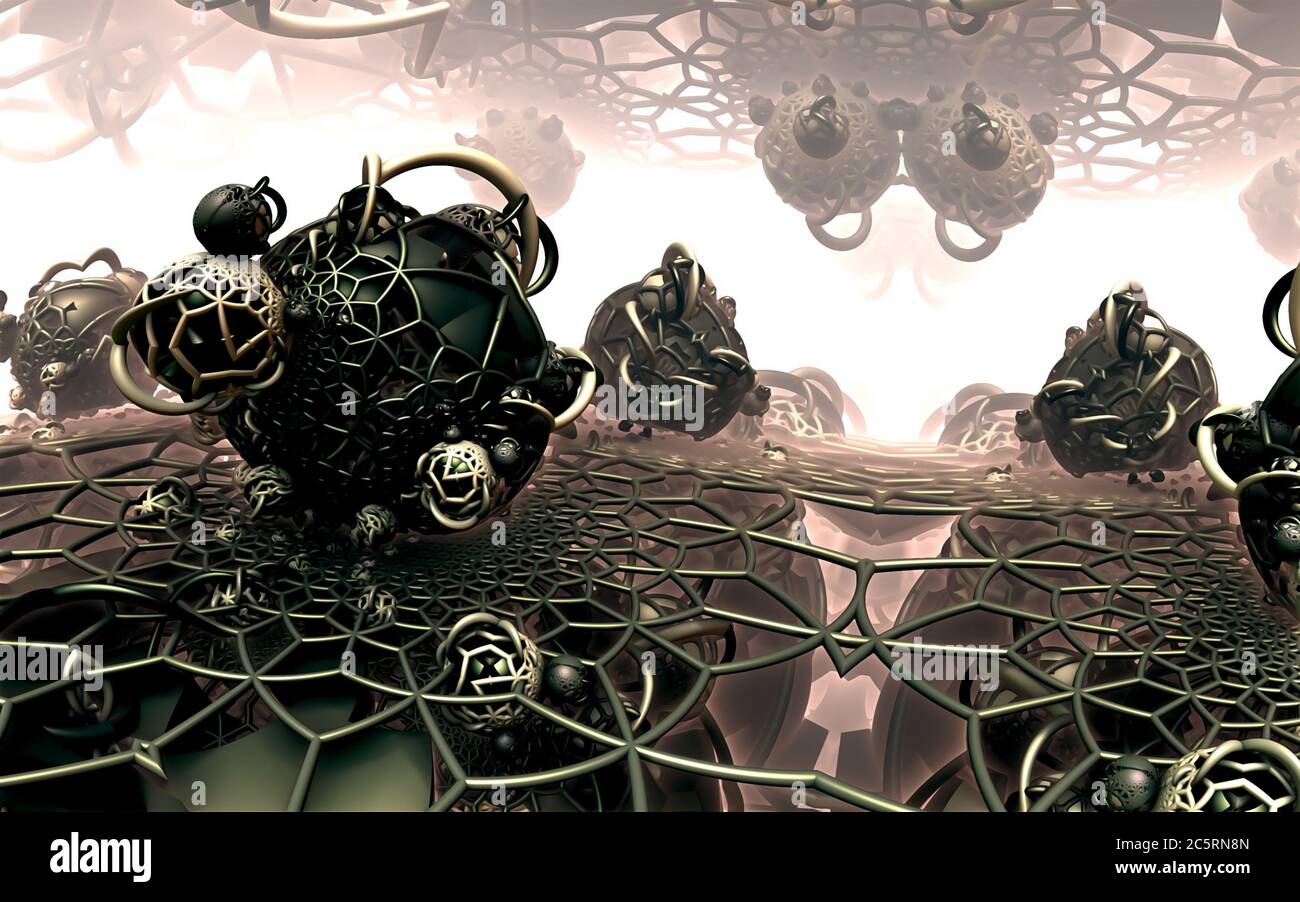 3d illustration of abstract geometric composition ,digital art works ...