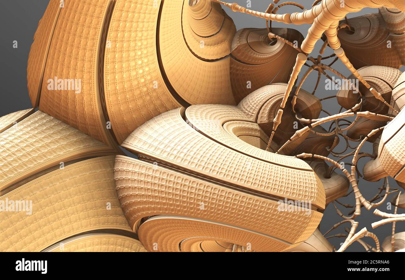 3d illustration of abstract geometric composition ,digital art works ...