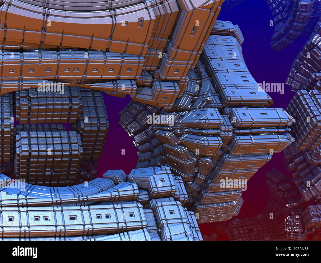 3d illustration of abstract geometric composition ,digital art works ...