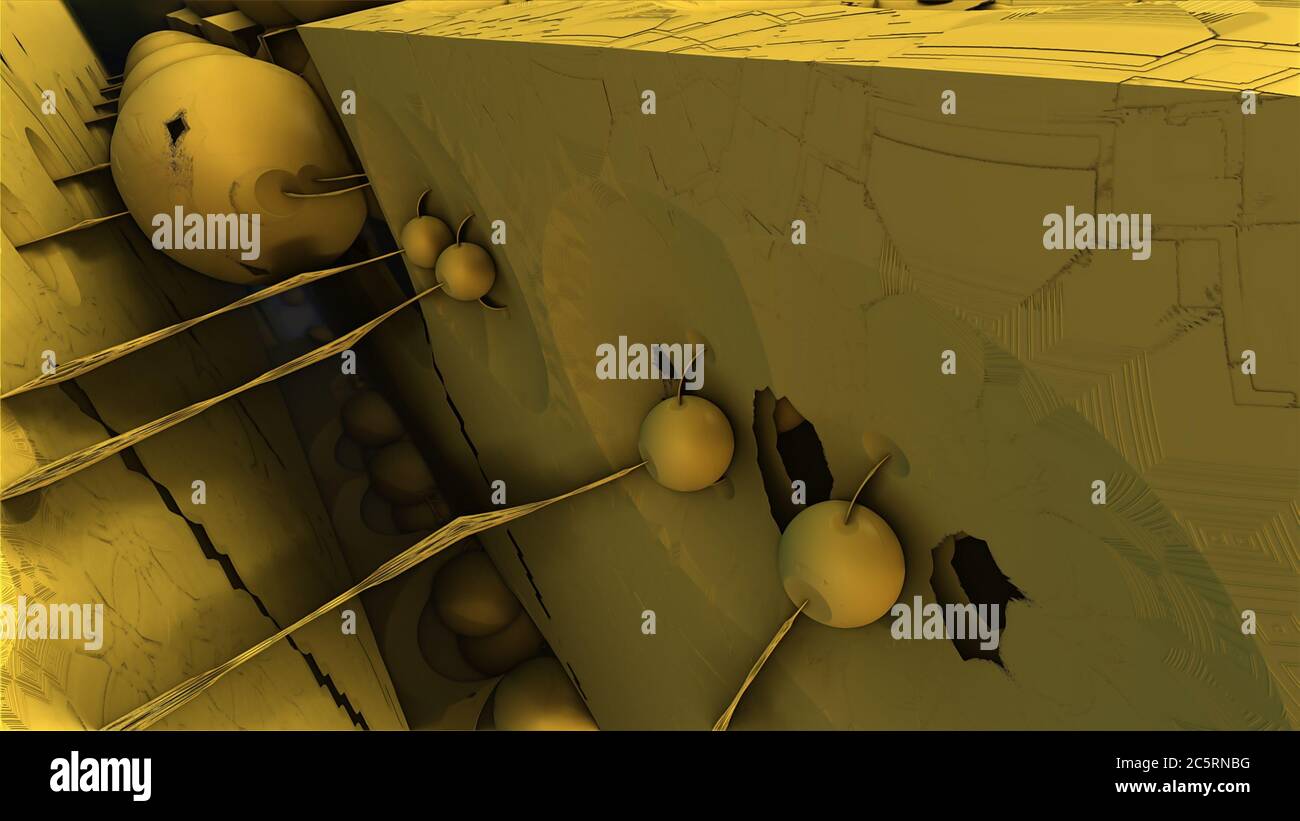 3d illustration of abstract geometric composition ,digital art works ...