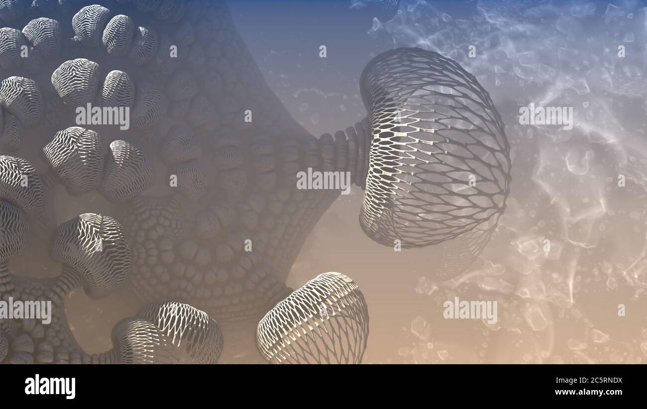 3d illustration of abstract geometric composition ,digital art works ...