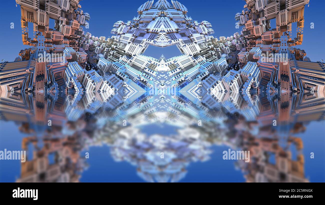 3d illustration of abstract geometric composition ,digital art works ...