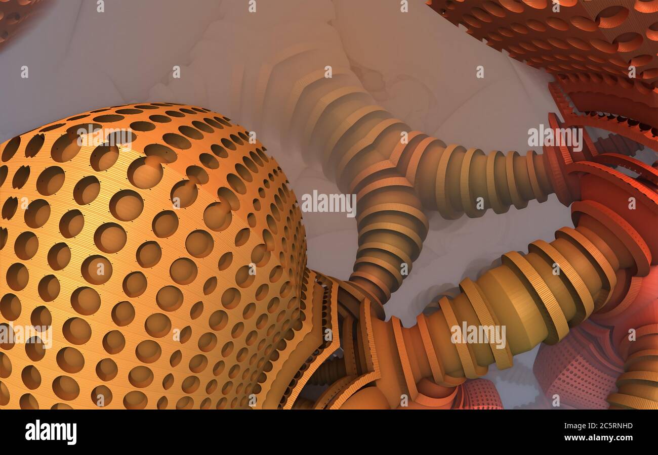 3d illustration of abstract geometric composition ,digital art works ...