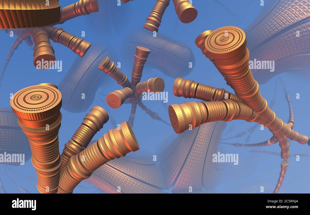 3d illustration of abstract geometric composition ,digital art works ...