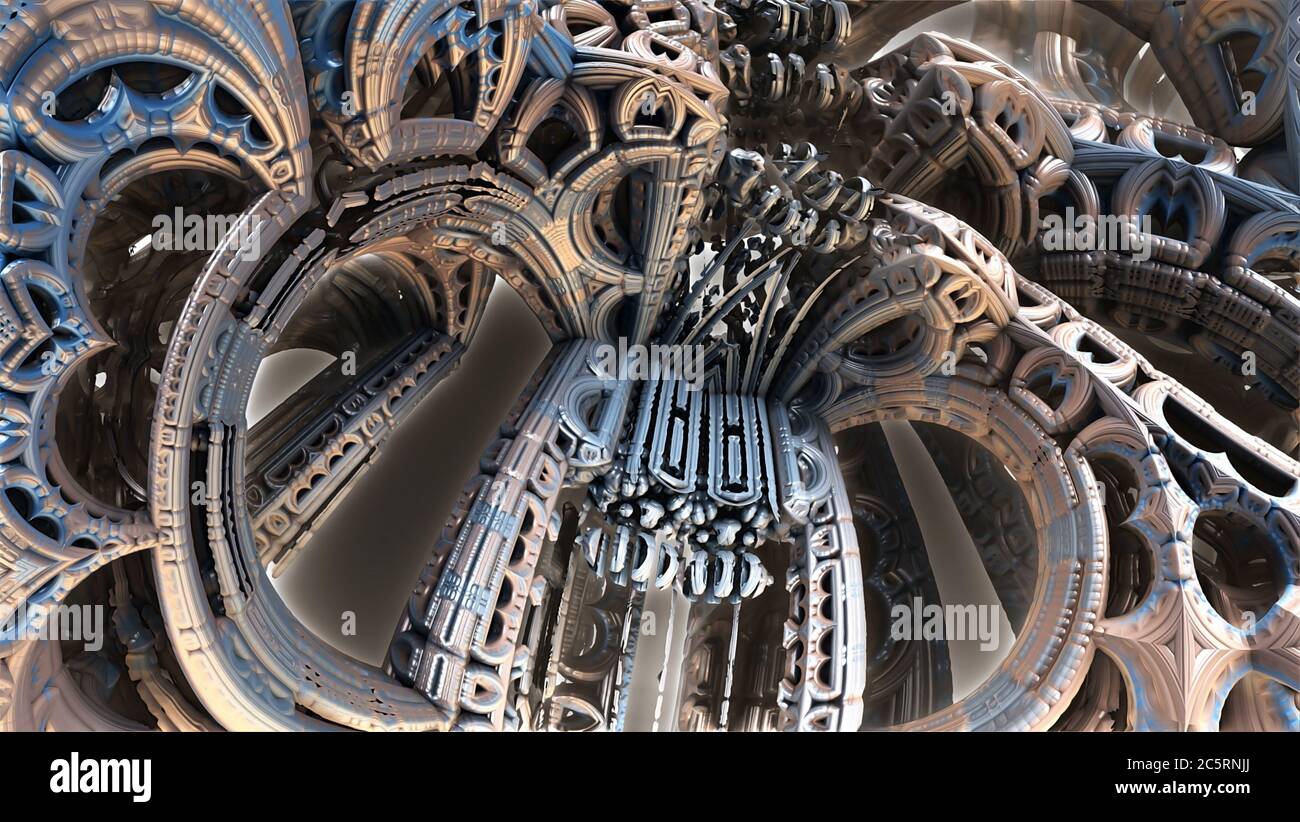 3d illustration of abstract geometric composition ,digital art works ...