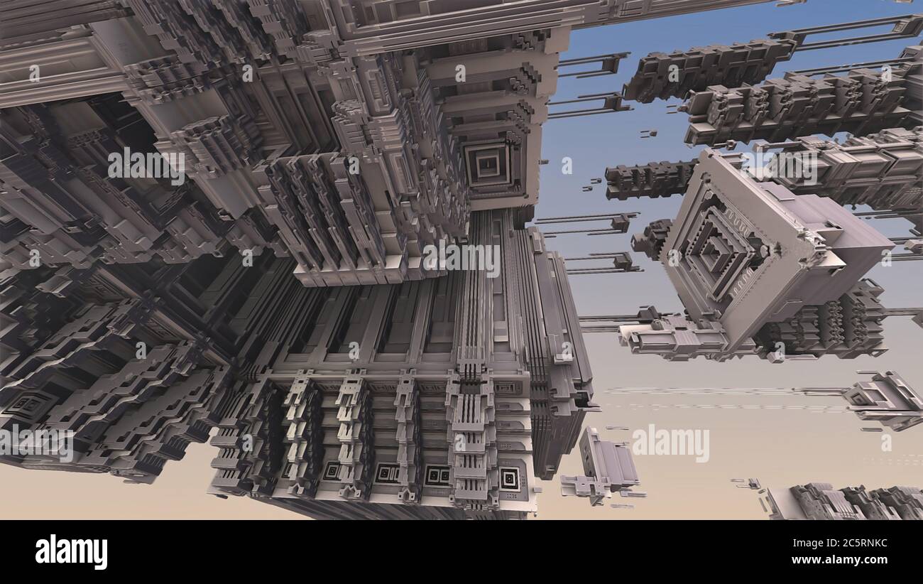 3d illustration of abstract geometric composition ,digital art works ...