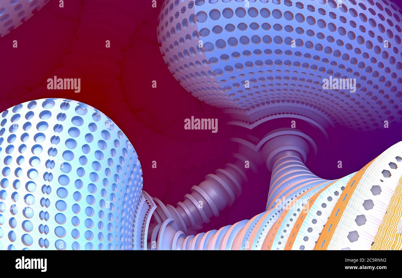 3d illustration of abstract geometric composition ,digital art works ...