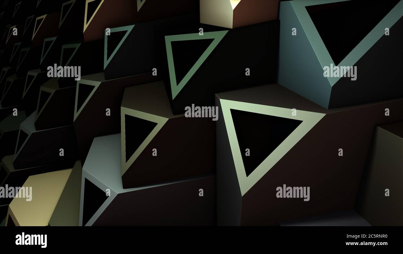 3d illustration of abstract geometric composition ,digital art works ...