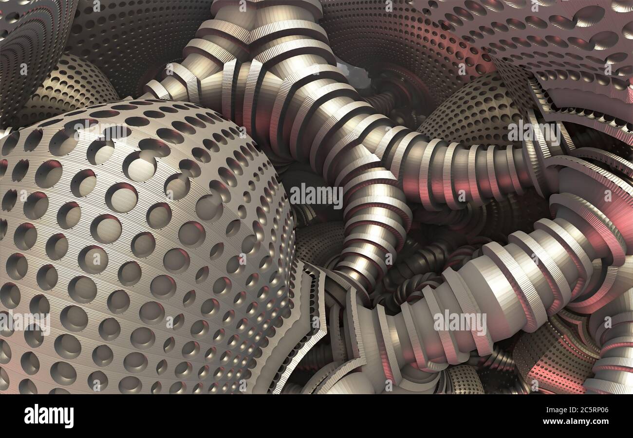 3d illustration of abstract geometric composition ,digital art works ...