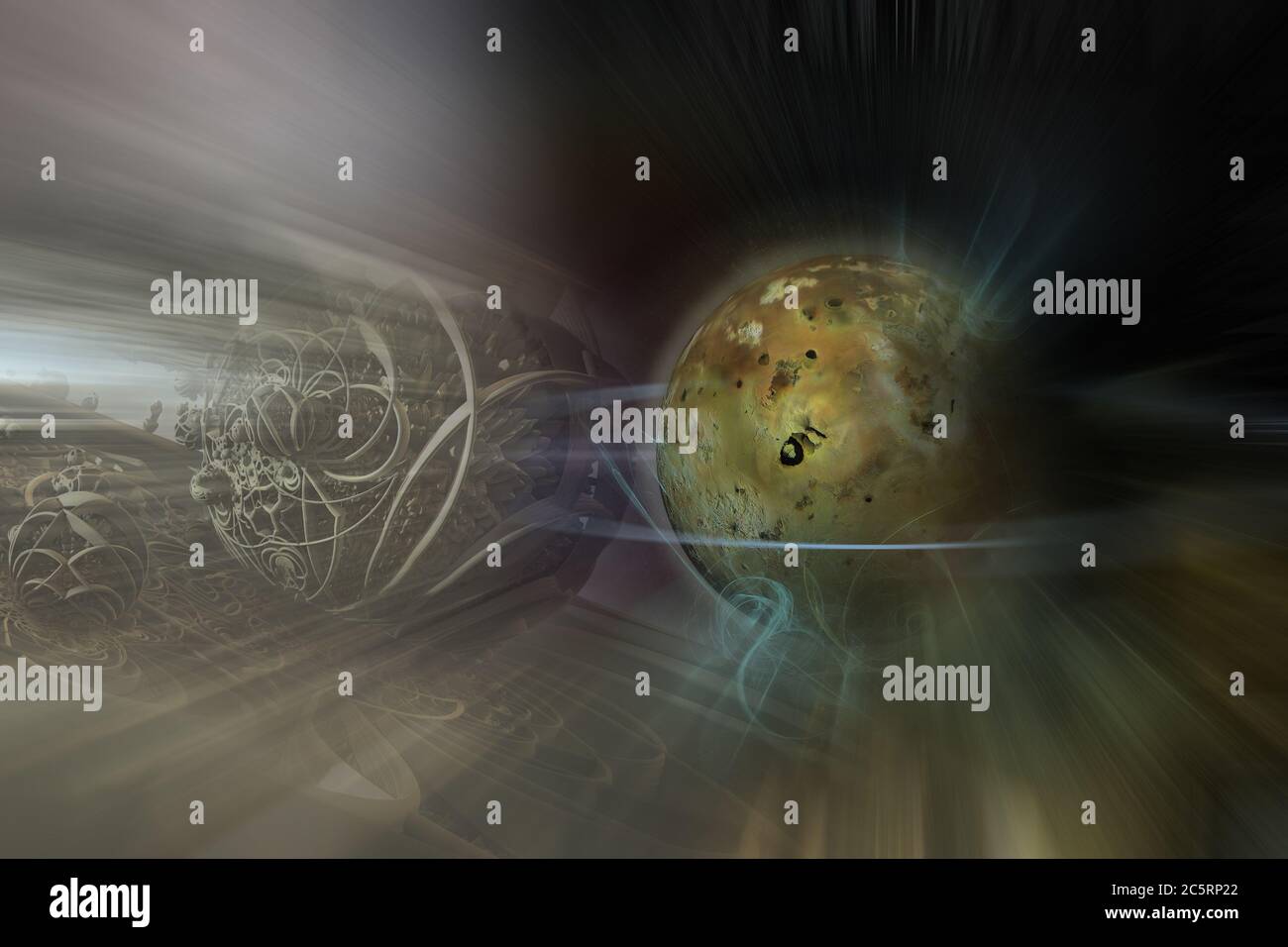 Alien Planet - 3D Rendered Computer Artwork Stock Photo - Alamy