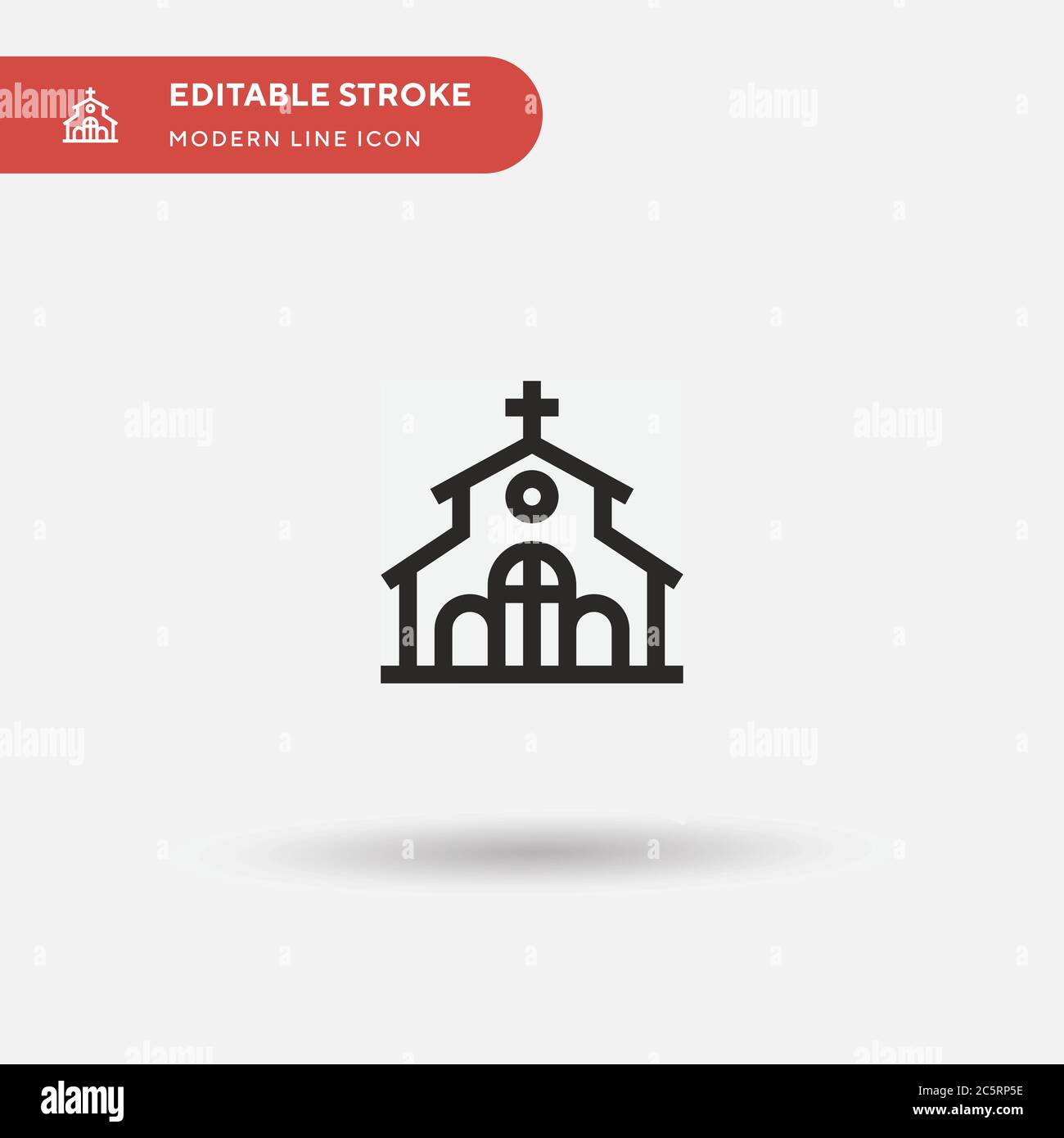 Church Simple vector icon. Illustration symbol design template for web ...