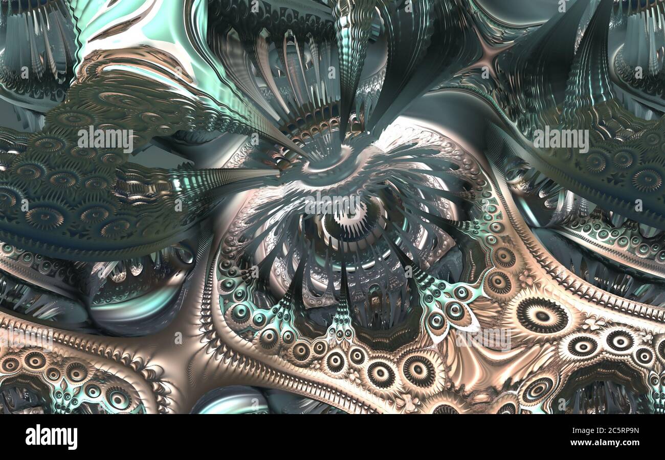 3d illustration of abstract geometric composition ,digital art works ...