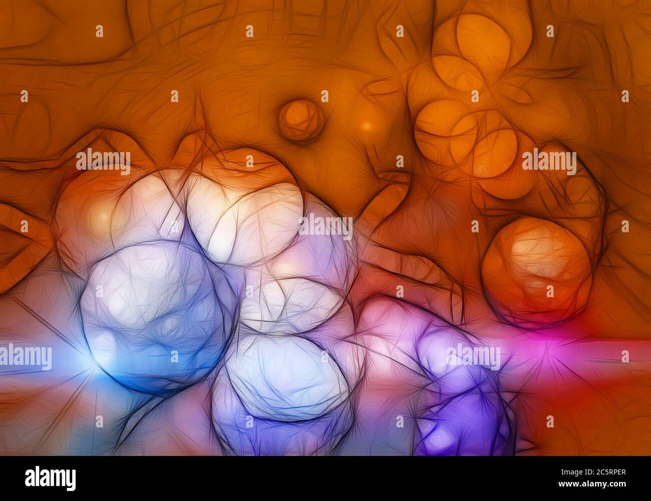 cancer cell made in 3d software Stock Photo - Alamy