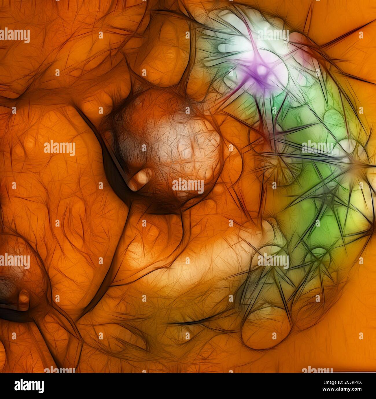 cancer cell made in 3d software Stock Photo - Alamy