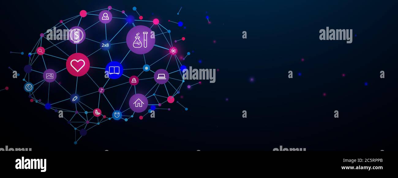 Creative Brain Idea Concept of the Human Brain. Vector Illustration ...