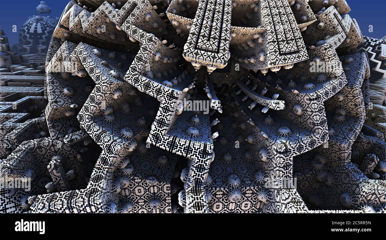 abstract geometric composition 3d illustration Stock Photo - Alamy